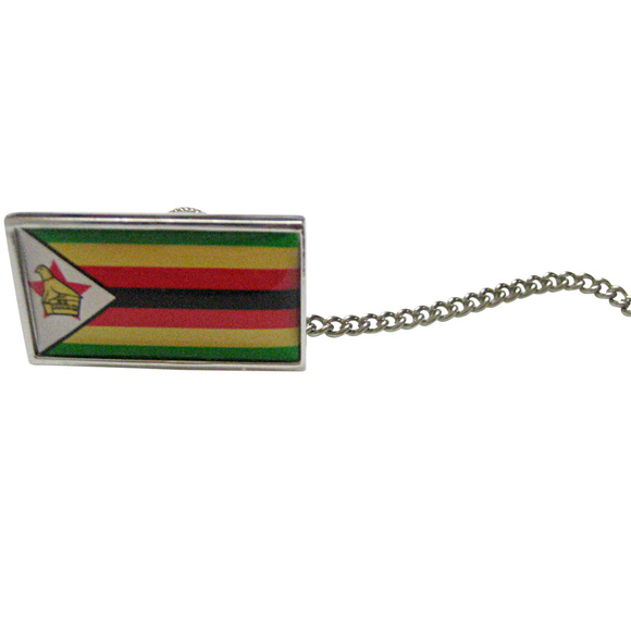 Kiola Designs | Accessories | Thin Bordered Zimbabwe Flag Tie Tack ...